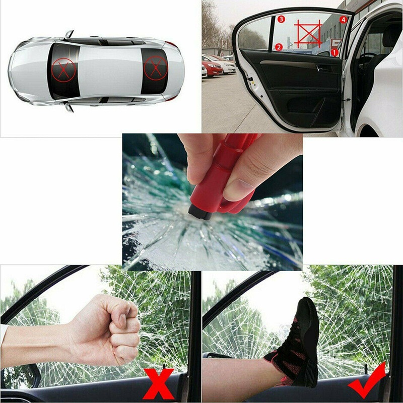 Buy 3 in 1 Car Window Glass Breaker Emergency Escape Tool Safety Seat ...