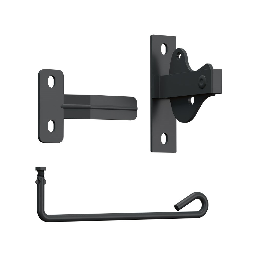 Buy Glass Outlet Fencing D Latch & Striker Kit in Black - MyDeal Australia