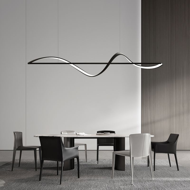 Buy BAMDECOR Modern LED Linear Chandeliers Pendant Lights with Dimmable LED and Adjustable ...