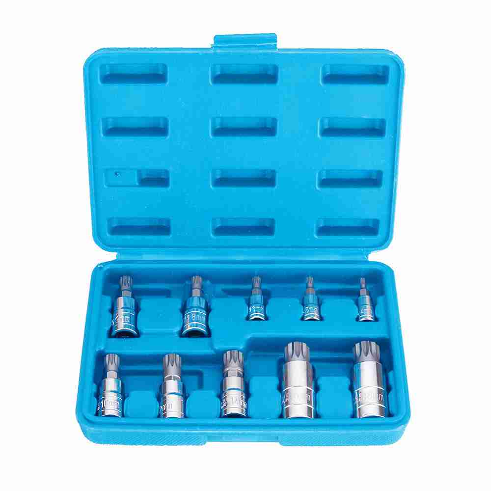 Buy 10pcs XZN12 Point Tamper Proof Socket Adapter Set Triple Square ...