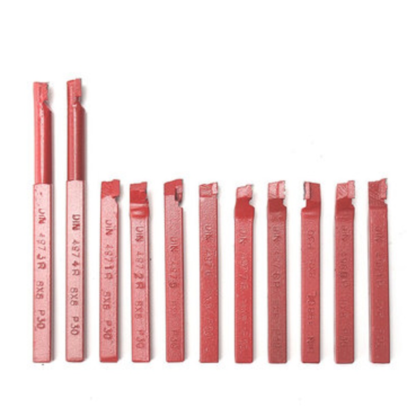 Buy 11Pcs Carbide Tip Tipped Cutter Turning Tool Set For Metal Lathe ...