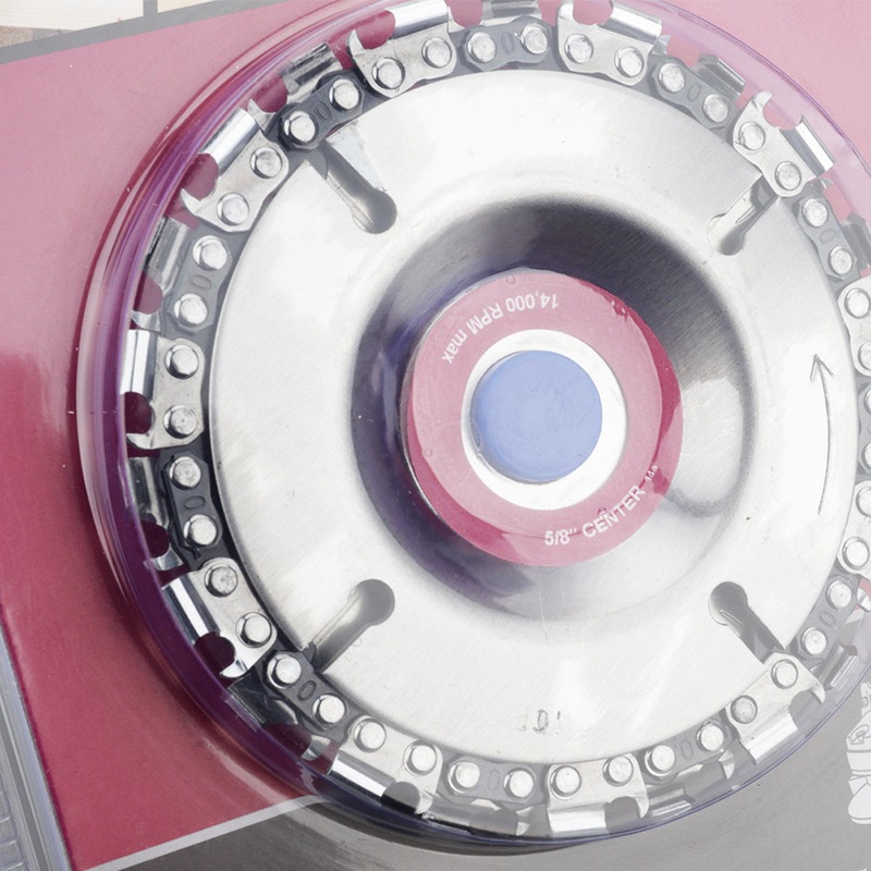 Buy 2 Pcs 4 Inch Red Grinder Chain Disk Id16Mm 22 Tooth Wood Carving ...