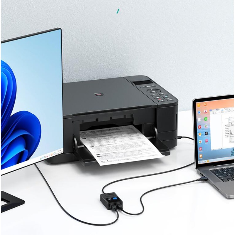 Buy 2 Port Usb 2.0 Auto Printer Sharing Switch Hub Selector Switcher ...