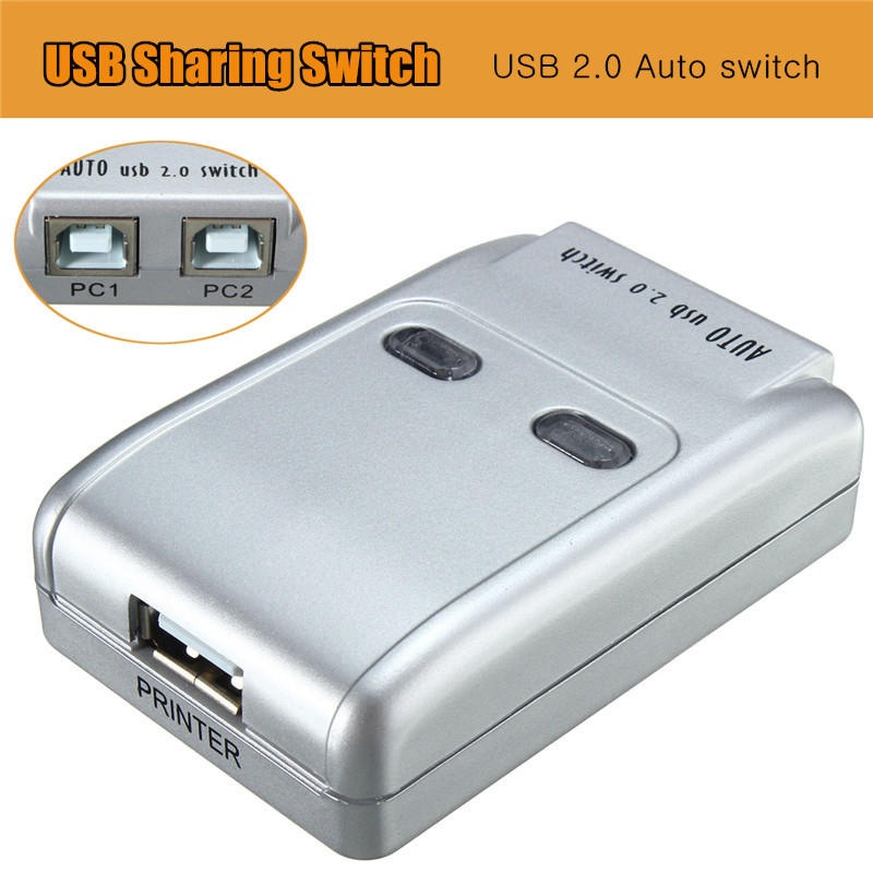 Buy 2 Port Usb 2.0 Auto Printer Sharing Switch Hub Selector Switcher ...