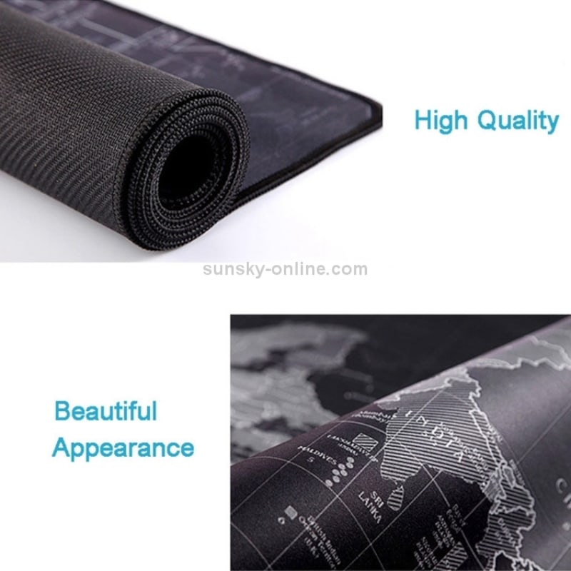 Buy 2Pc Extended Large Anti-Slip World Map Pattern Soft Rubber Smooth ...