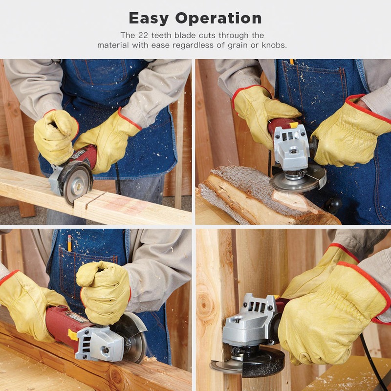 Buy 2Pcs 4 Inch Grinder Chain Disc 16mm Arbor 22 Tooth Wood Carving ...