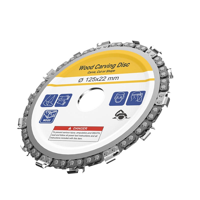 Buy 2Pcs 5 Inch Yellow/Purple Grinder Chain Disk 22Mm Arbor 14 Teeth ...