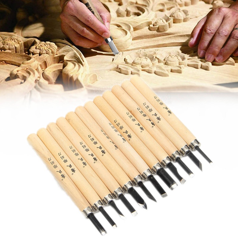 Buy 2Set 12Pcs Wood Carving Hand Chisel Tool Set Wood Working ...