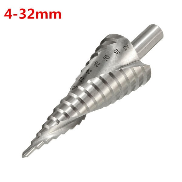 Buy 4-32Mm Hss Triangular Handle Spiral Groove Step Cone Drill Bit Hole ...