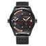 Buy Dual Time Zone Men Quartz Watch Casual Style Leather Strap Sports ...