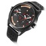 Buy Dual Time Zone Men Quartz Watch Casual Style Leather Strap Sports ...