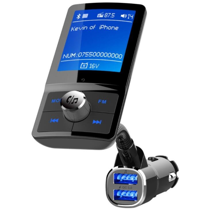 Buy Dual Usb Bluetooth Multifunction Car Charger With Eight Button Lcd ...