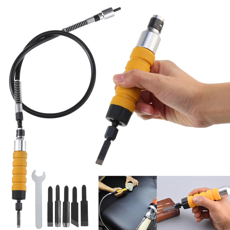 Buy Electric Woodworking Chisel Wood Carving Tool Set With 5 Cutter ...