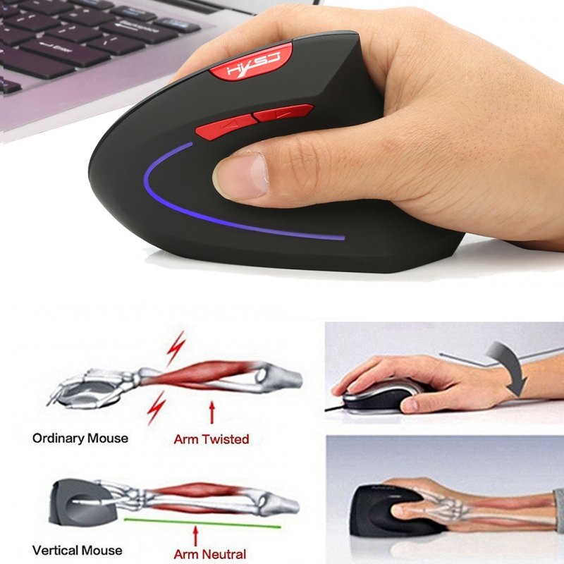 Buy Ergonomic Mouse High Precision Optical Vertical Mouse Adjustable ...