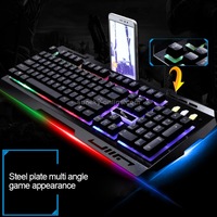 Buy G700 104 Keys Usb Wired Mechanical Feel Rgb Backlight Metal Panel ...