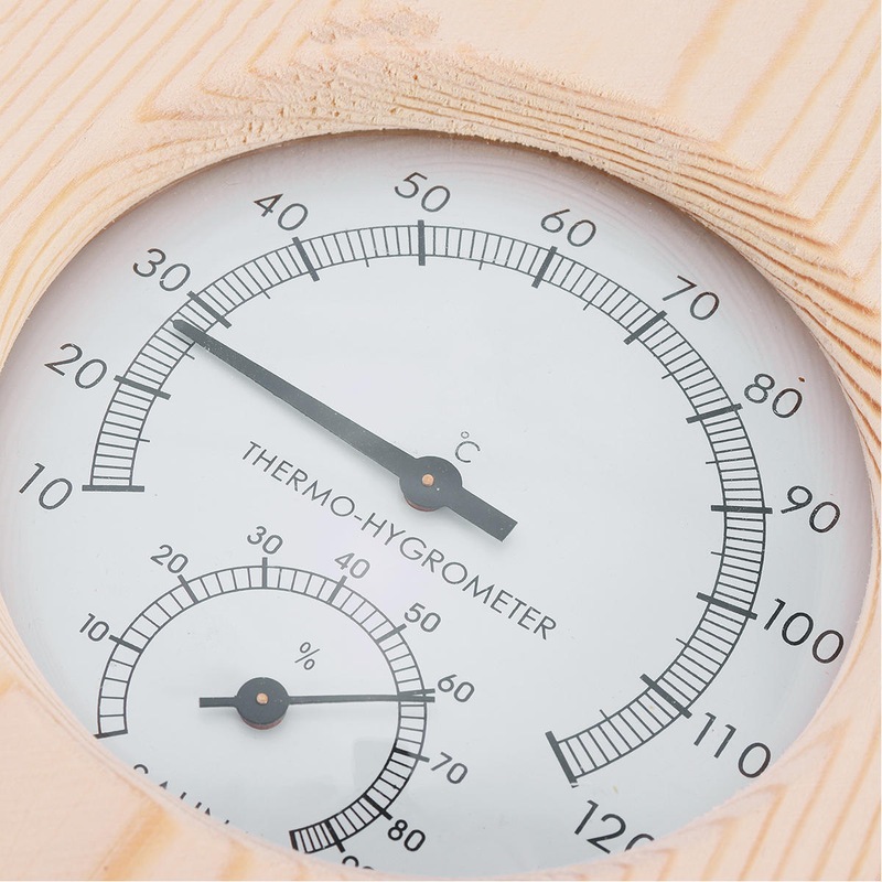 Buy Single Sauna Accessory Wooden Hygrothermograph Thermometer ...