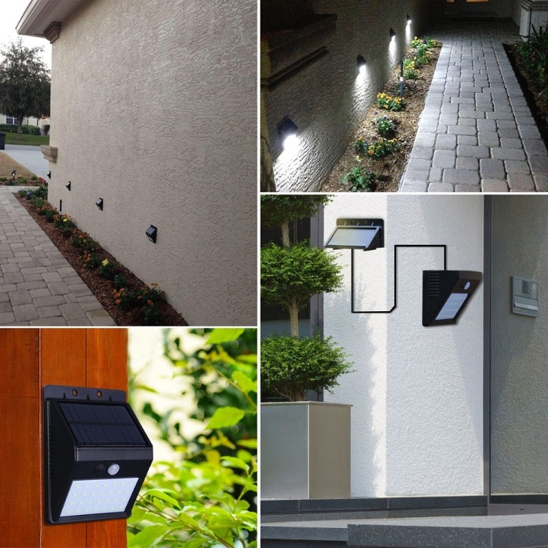 Buy Split Solar Powered Garden Landscape Light Induction Wall Lamp With ...