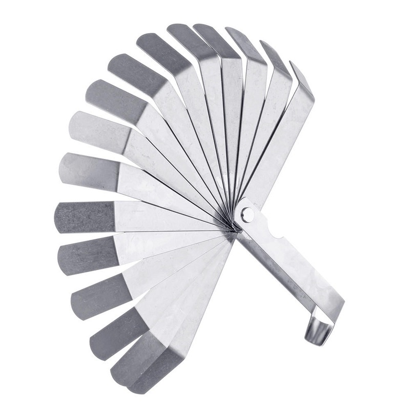 Buy Stainless Steel 16 Blade Valve Offset Feeler Gauge Metric 0.05-1Mm Measuring Tool - MyDeal