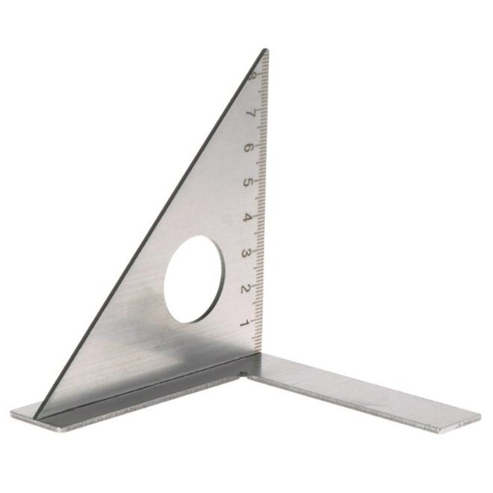 Buy Stainless Steel Woodworking Ruler Square Triangle Rafter 45 Degree ...