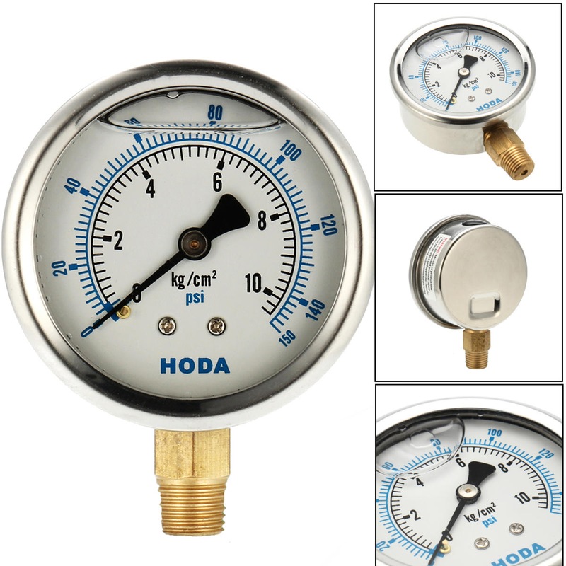 Buy Stainless Steel Yn-60 Liquid Filled Fuel Oil Pressure Gauge - MyDeal