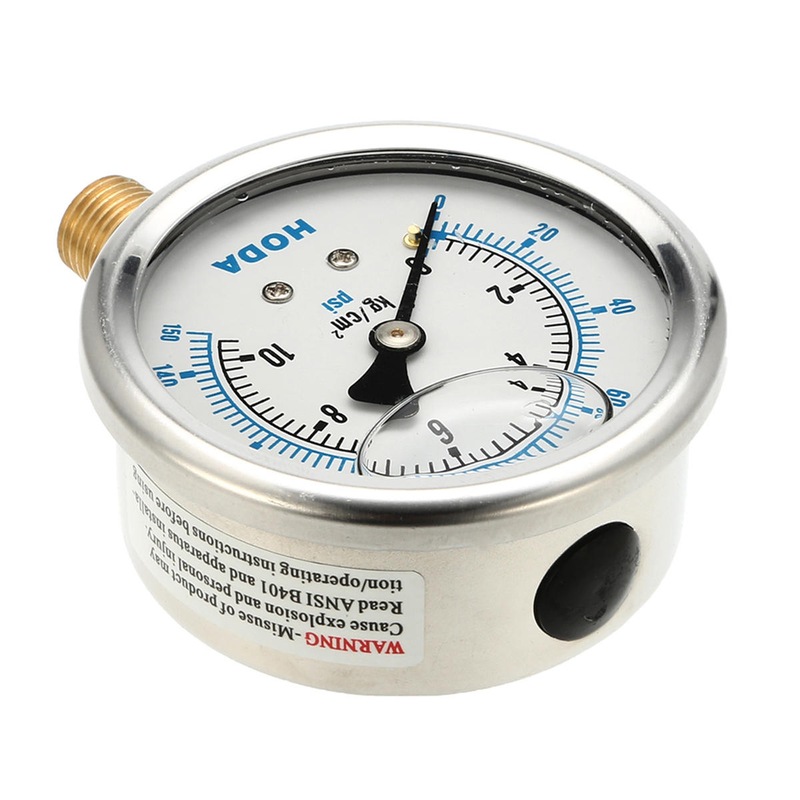 Buy Stainless Steel Yn-60 Liquid Filled Fuel Oil Pressure Gauge - MyDeal