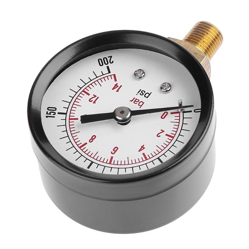 Buy Ts-Z52 Pressure Gauge 1/8Inch Npt Side Mount 0-200Psi 0-14 Bar Pressure Dial Air Compressor ...