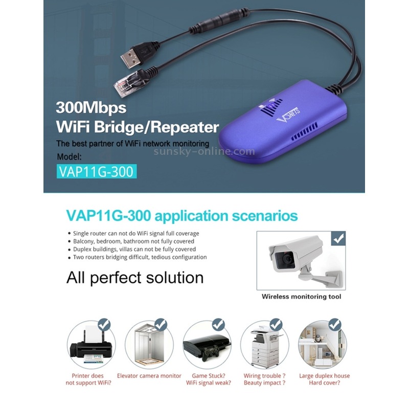 Buy Vap11G-300 Mini Wifi 300Mbps Bridge Wifi Repeater Of Ip Device ...