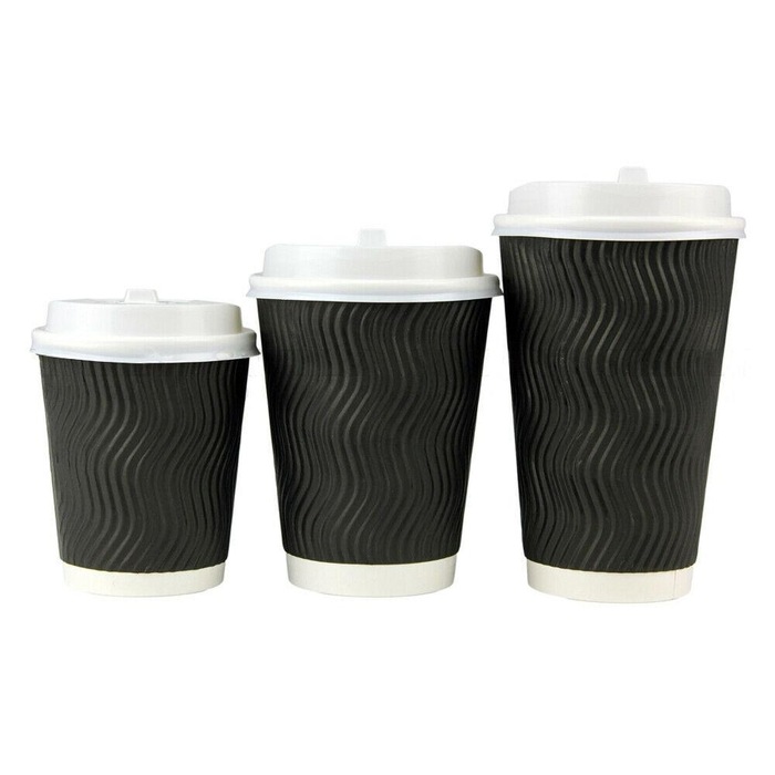 Disposable Coffee Cups 4oz 8oz 12oz 16oz Takeaway Paper Triple Wall