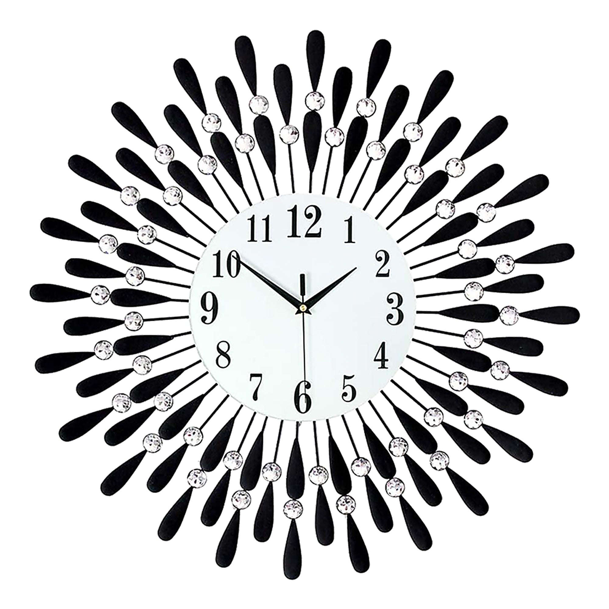 Buy Round Metal Art Large Modern Crystal Wall Clock - MyDeal Australia