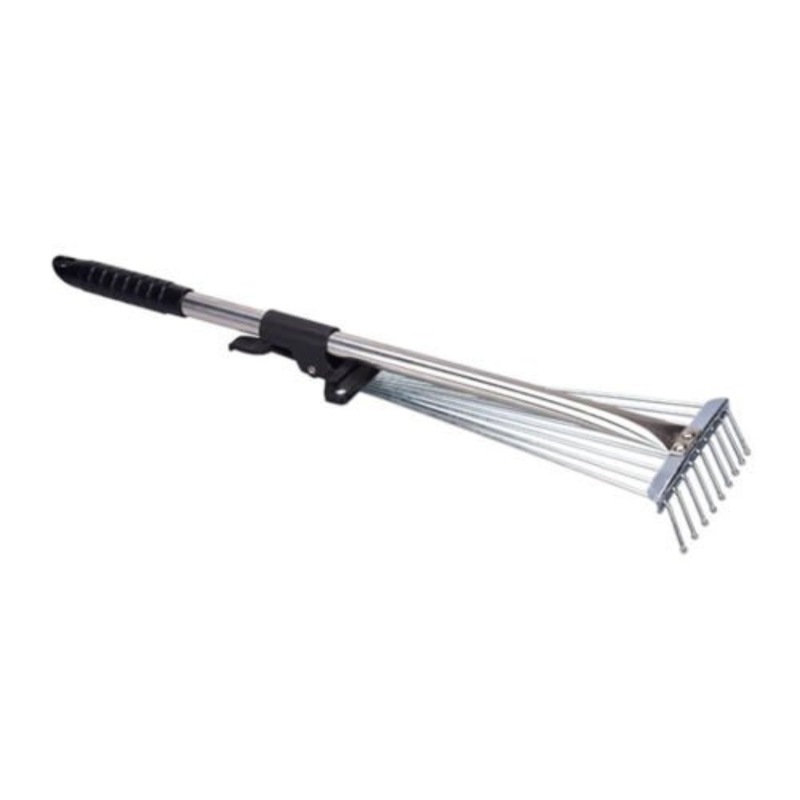 Buy Telescopic Handle Adjustable Head Garden Leaf Rake - MyDeal