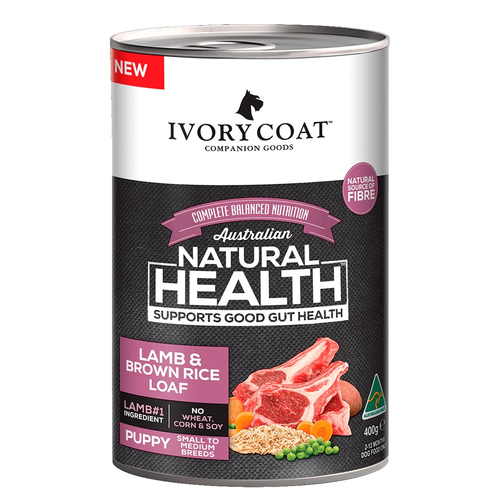 Buy Ivory Coat Puppy Small to Medium Breeds Wet Dog Food Lamb & Brown ...