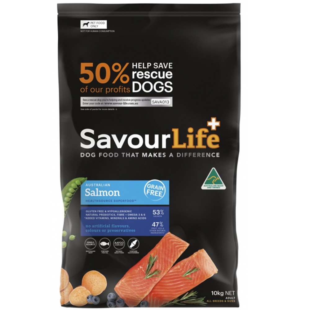 Buy Savour Life Grain Free Adult Dog Food Salmon - 2 Sizes - MyDeal ...