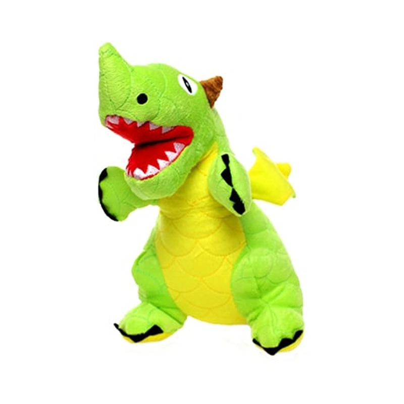 Buy Tuffy Mighty Dragon Interactive Play Plush Dog Squeaker Toy Green ...