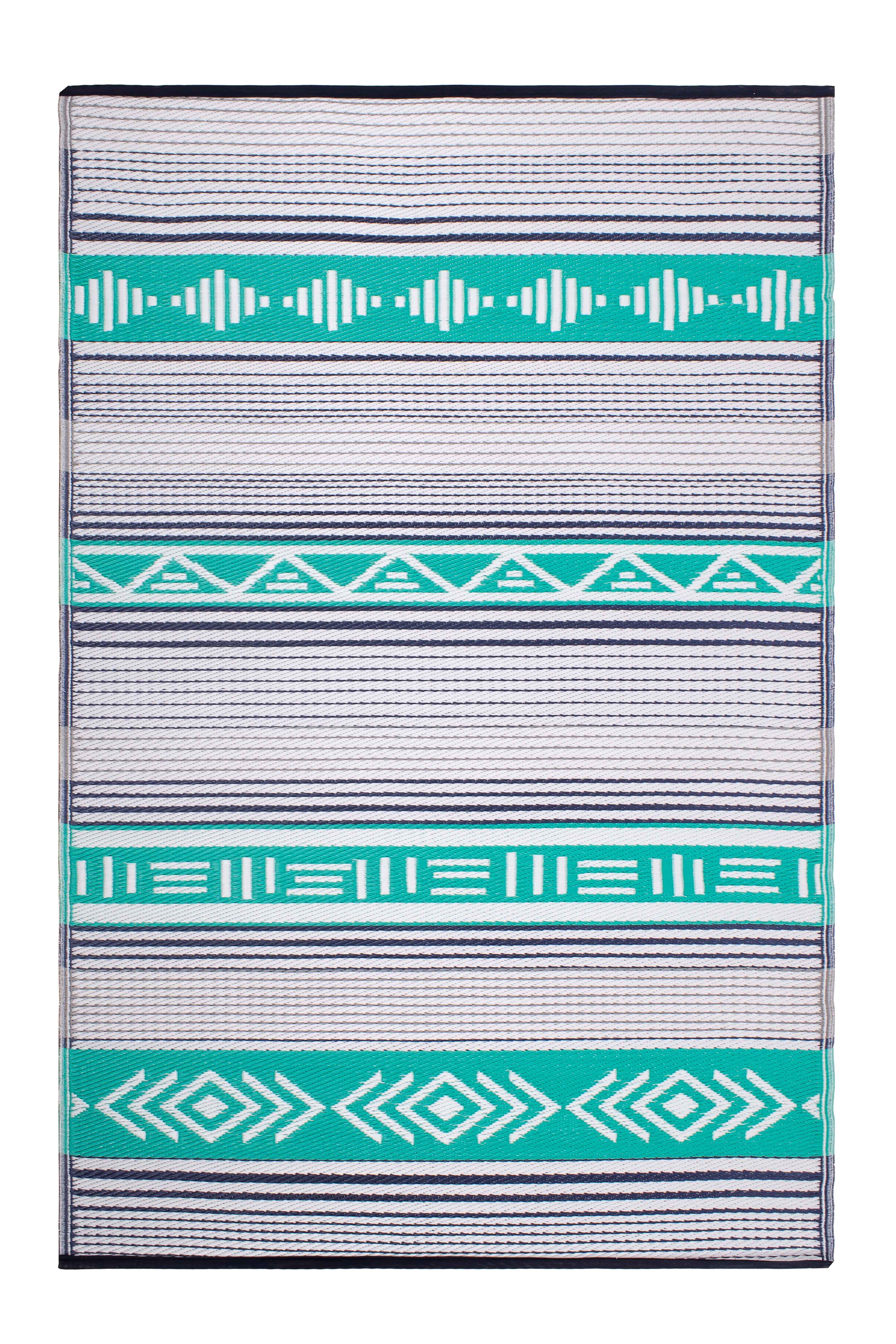 Buy Ibiza Multicoloured Modern Recycled Plastic Reversible Outdoor Rug ...