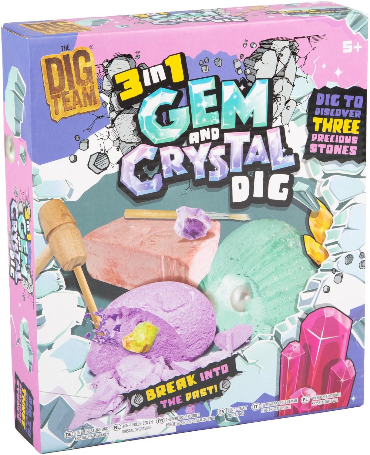 Buy 3 In 1 Gem & Crystal Dig Kit - MyDeal Australia
