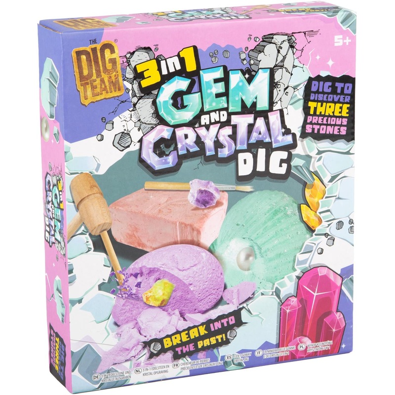 Buy 3 In 1 Gem & Crystal Dig Kit - MyDeal