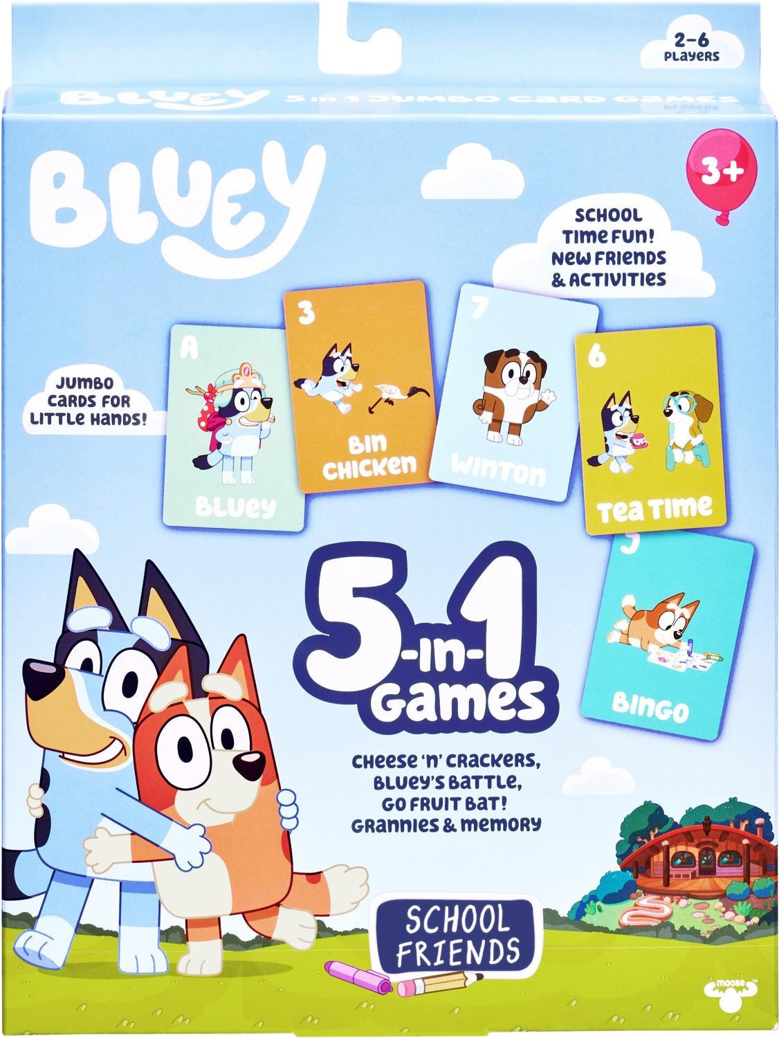 Buy Bluey 5 In 1 Card Game Set - School Theme - MyDeal Australia