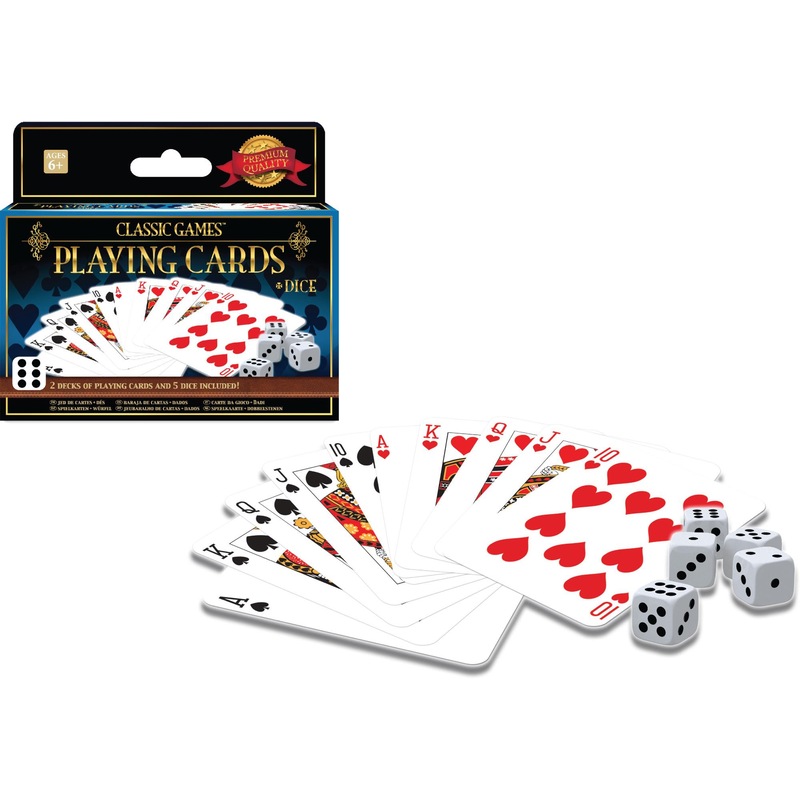 Buy Classic Games - 2 Decks Playing Cards & 5 Dice - MyDeal