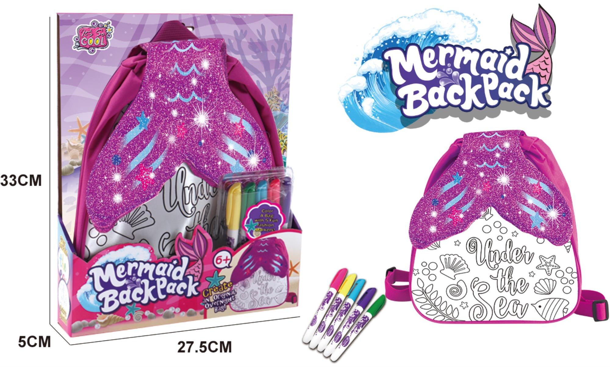 Buy DIY Drawing Mermaid Backpack Set - MyDeal Australia