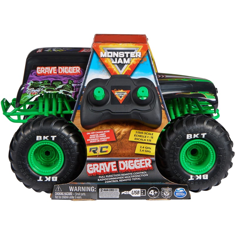 Buy Monster Jam Rc 1:15 Scale Grave Digger - MyDeal