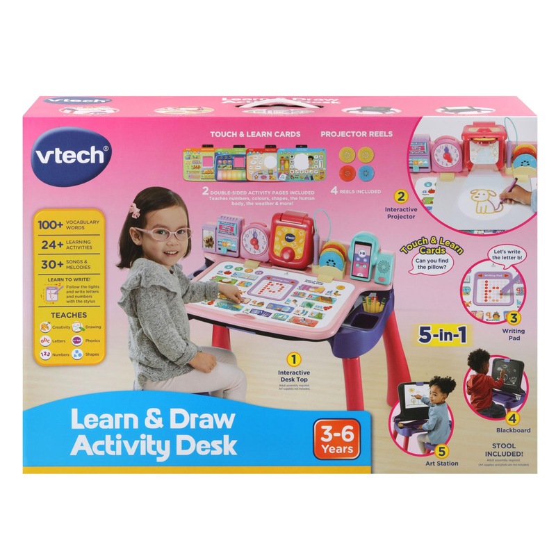 Buy VTech Learn & Draw Activity Desk Pink - MyDeal