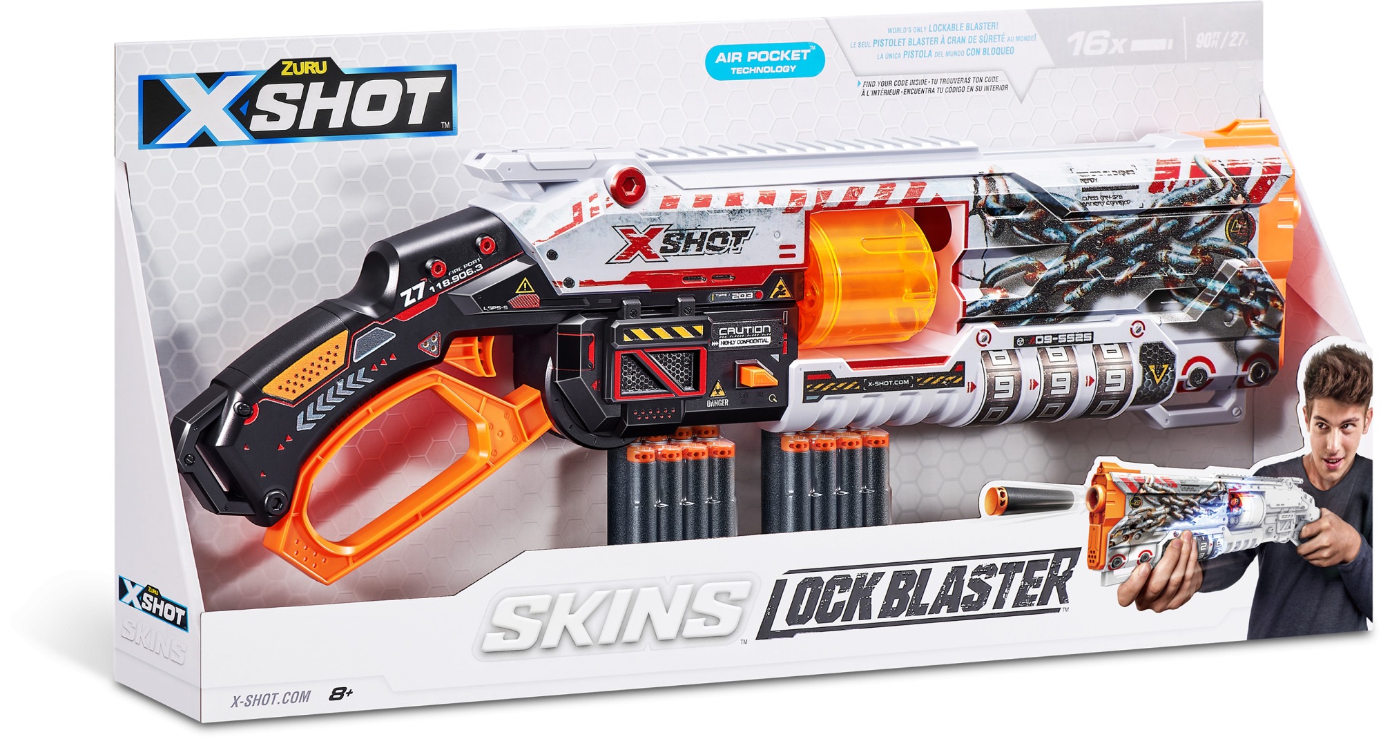 Buy Zuru X-Shot Skins Lock Blaster - MyDeal Australia