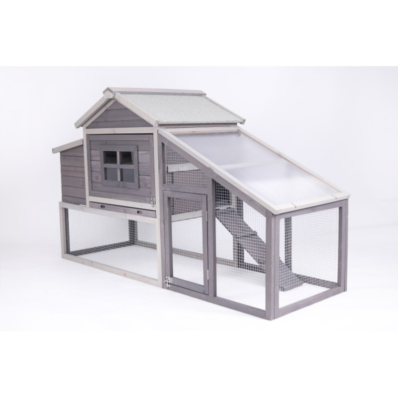 Buy YES4PETS Grey Large Chicken Coop Rabbit Hutch Ferret Cage Hen Chook ...