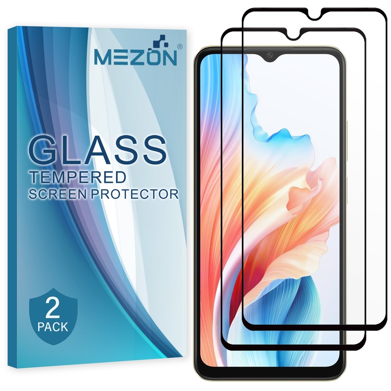 Buy [2 Pack] Full Coverage OPPO A18 4G Tempered Glass Crystal Clear ...