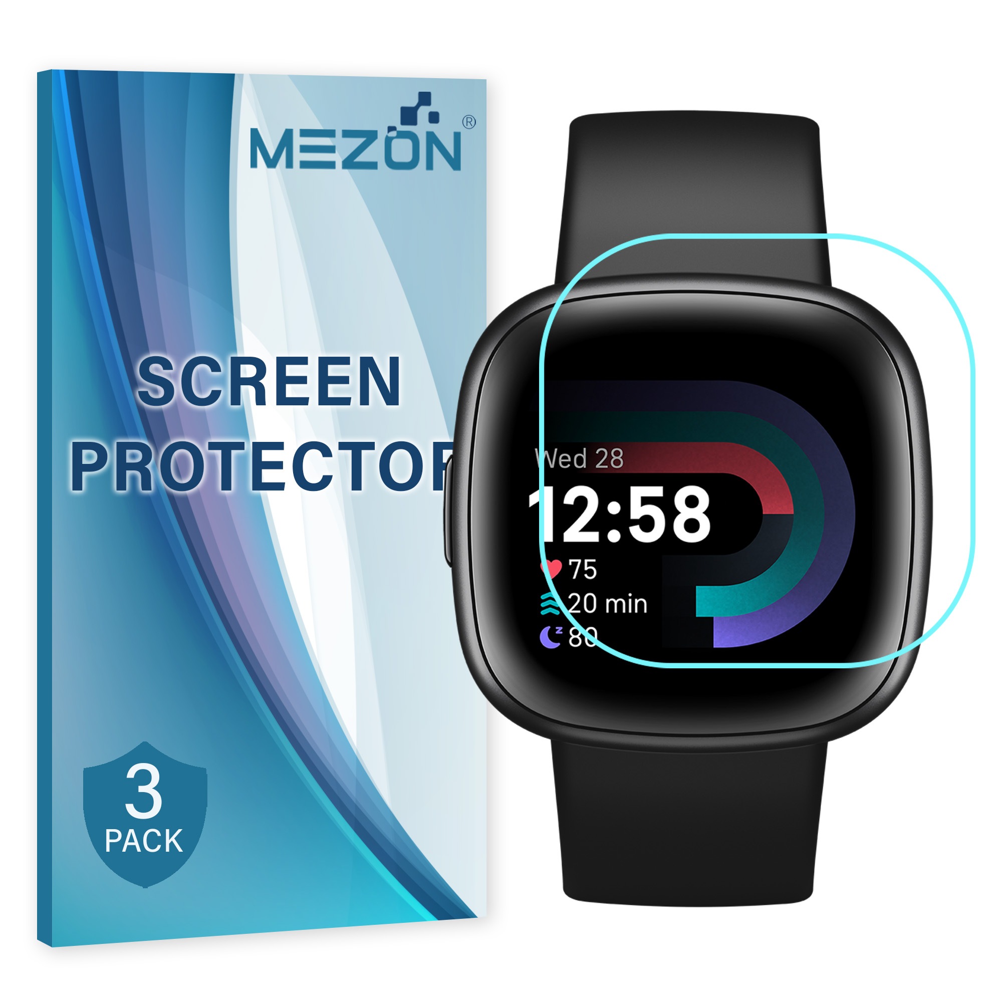 Buy [3 Pack] Fitbit Versa 4 Ultra Clear Screen Protector TPU Film for ...