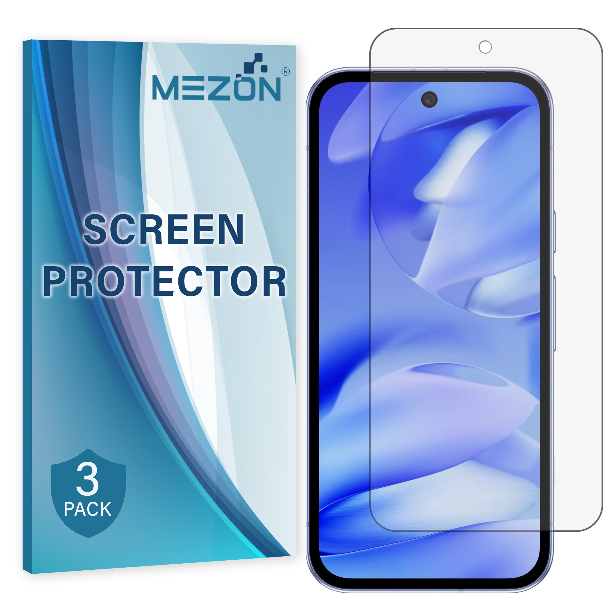 Buy [3 Pack] Google Pixel 9a (6.3”) Ultra Clear Screen Protector Film by MEZON – Case Friendly ...