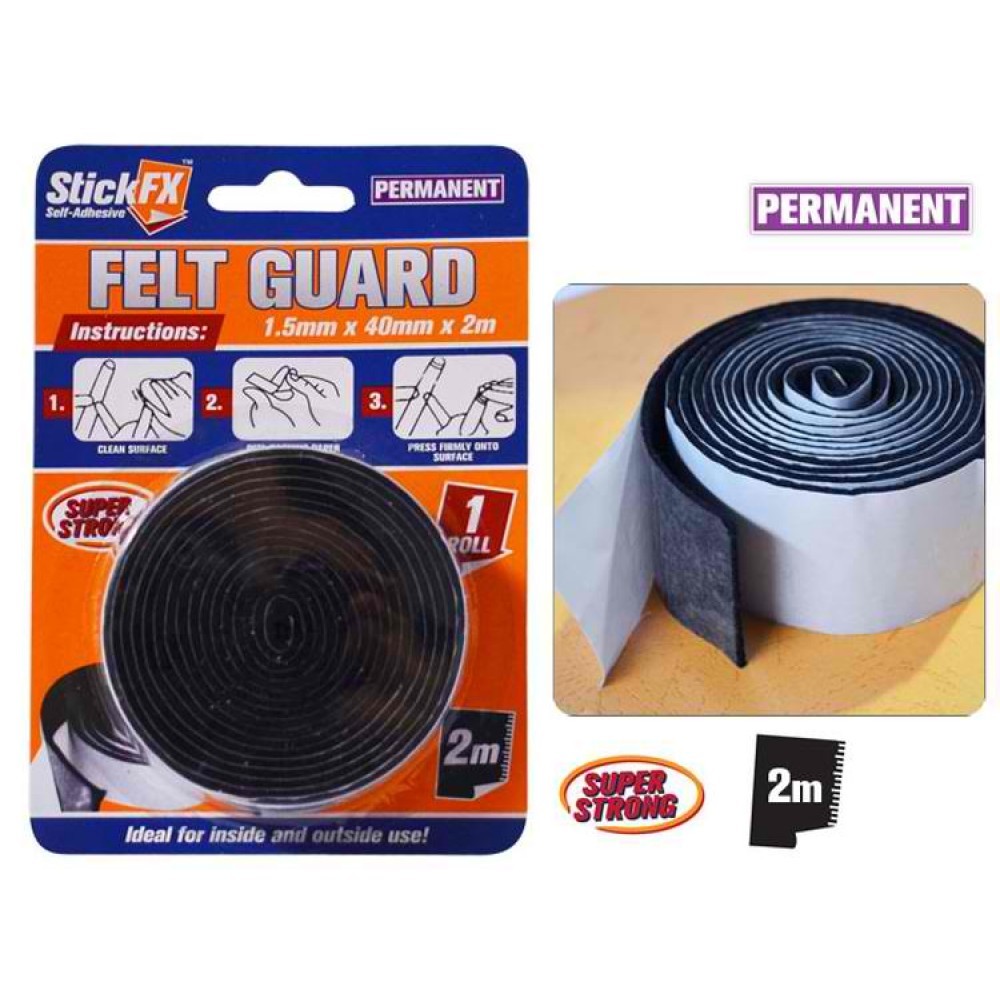 Buy Self Adhesive Felt Guard 1.5mmx40mmx 2m Furniture Floor Scratch ...