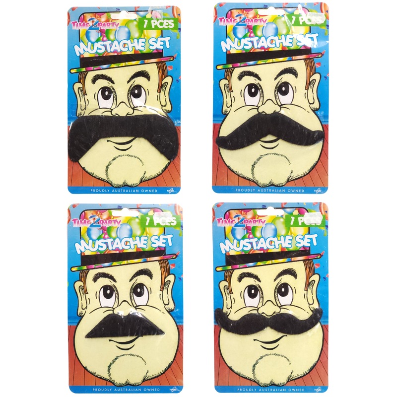 Buy 1pce Dress Up Moustache in 4 Asstd Styles Party Accessories - MyDeal