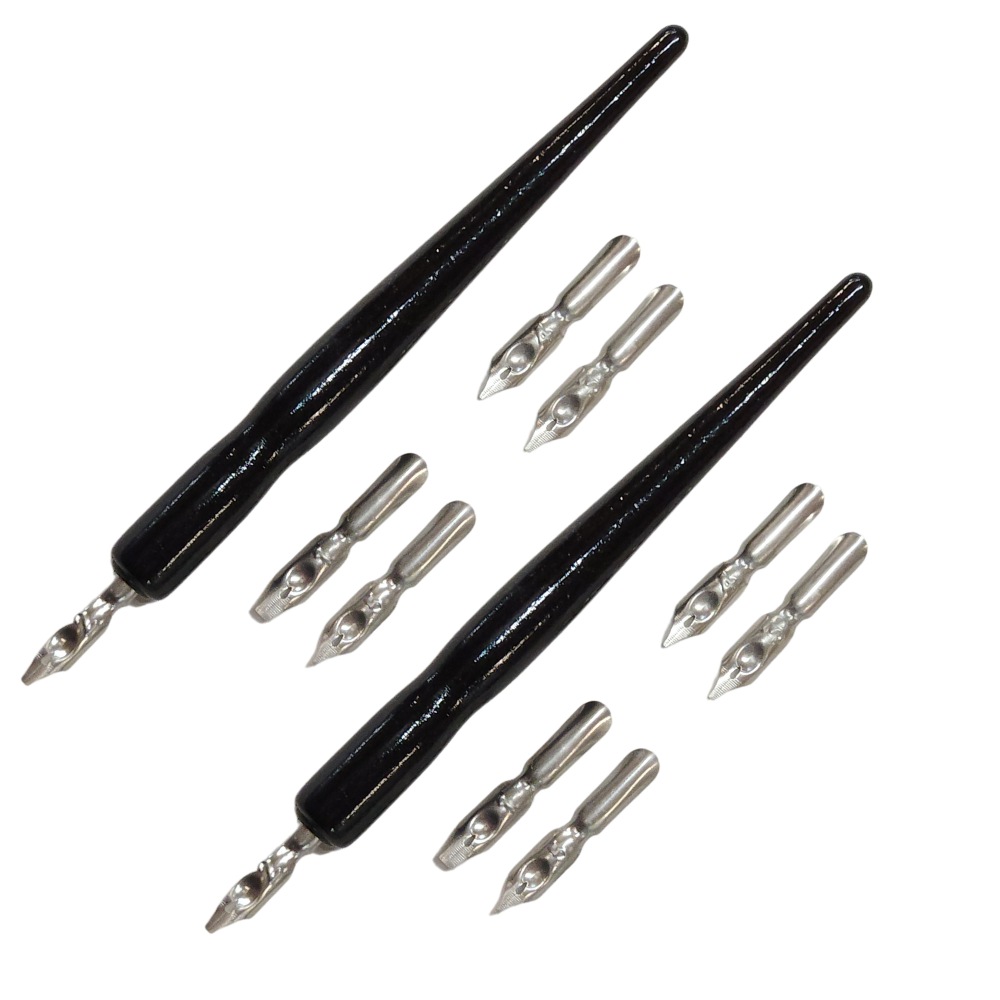 Buy 2x Calligraphy Pens Set with 5 Nibs, Writing & Sketching Art ...
