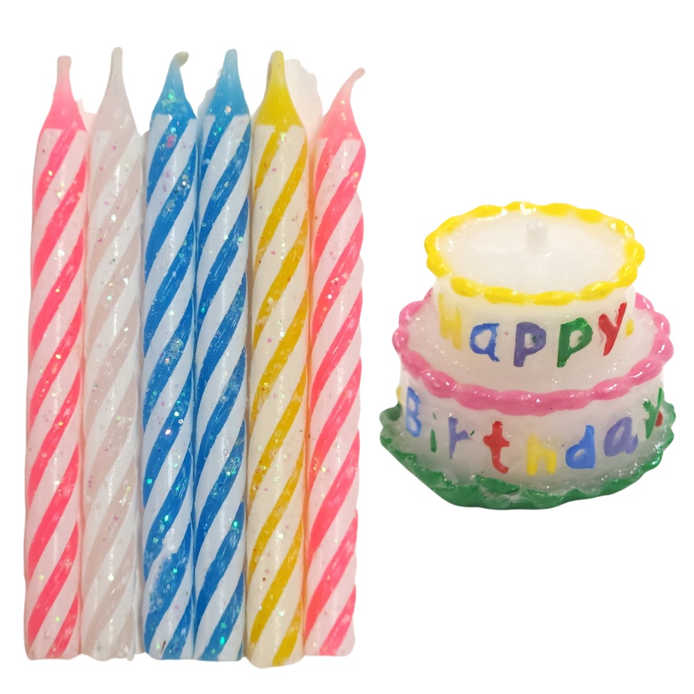 Buy Birthday Candle Set 7pce Cake & Party Candles Any Age - MyDeal ...